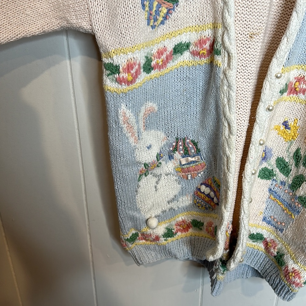 Vintage Marisa Christina Easter Bunny Button Up Cardi… - Gem
